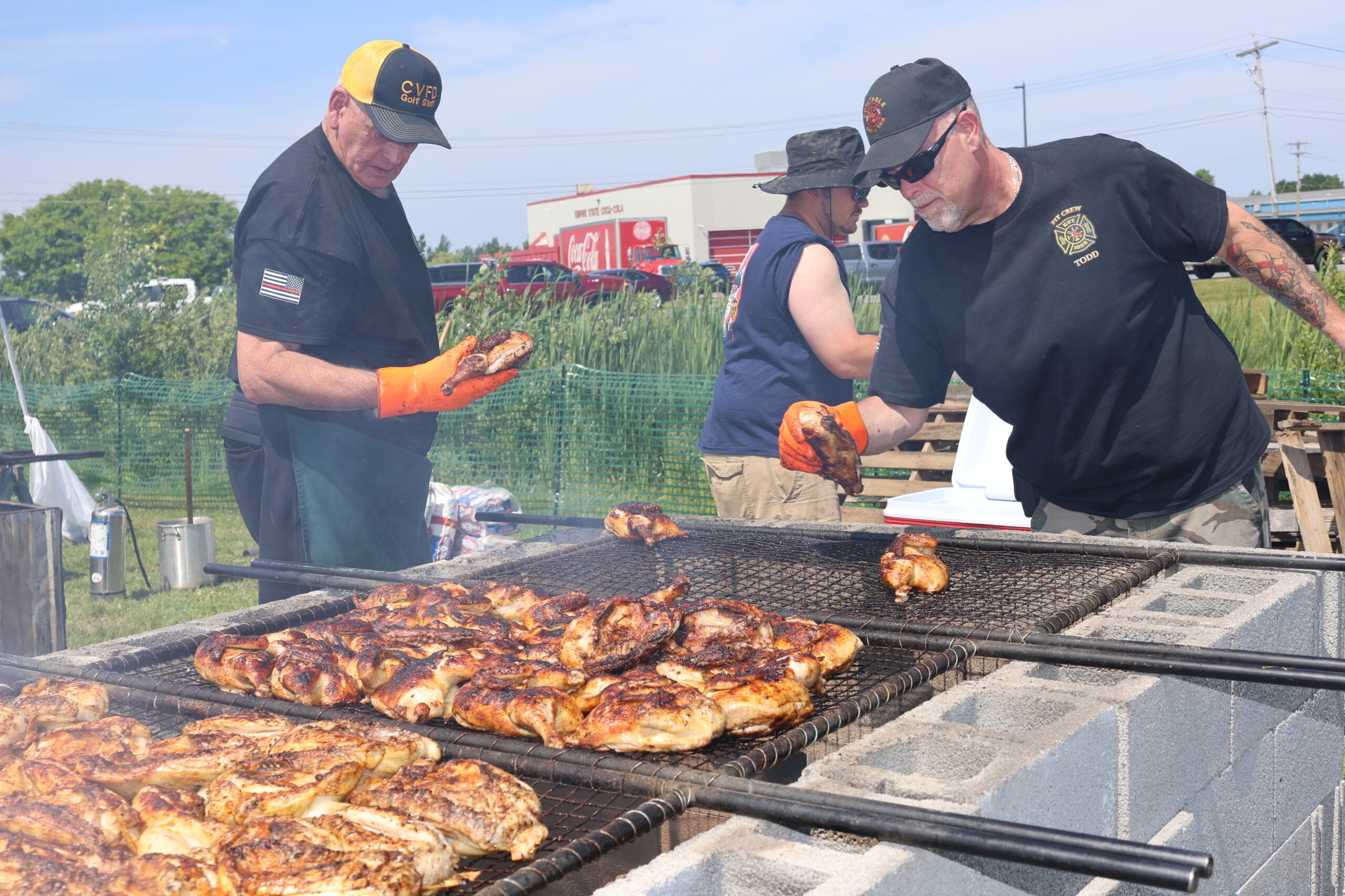 Local Fire Departments Face Off in BBQ Chicken Cook-Off
